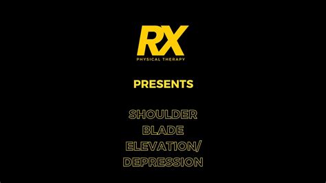 Scapular Elevation And Depression Youtube