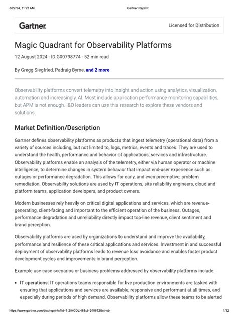 Gartner Quadrant Observability Pdf