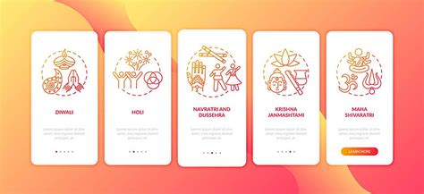 Hindu Festivals Onboarding Mobile App The Ultimate Guide With Illustrative Concepts Vector