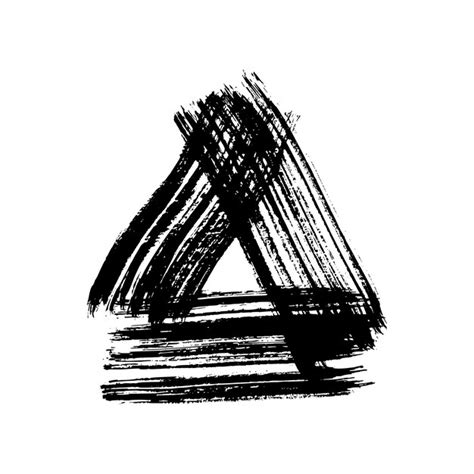 Premium Vector Black Grunge Brush Strokes In Triangle Form Premium Vector Black Grunge Brush Strokes In Triangle Form