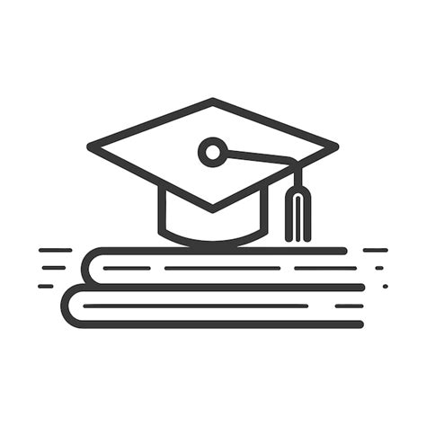 미니멀리즘 교육 라인 아트 아이콘 로고 기호 프리미엄 Ai 생성 벡터