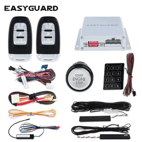 Aliexpress Com Buy EASYGUARD PKE Passive Keyless Entry Car Alarm System Smart Key Touch