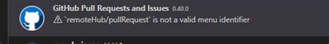 Extension Issue Is Not Valid Menu Identifier · Issue 3494 · Microsoft