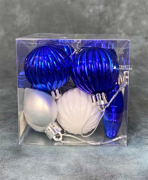 Add Elegance to Christmas: 10pcs Frosty Frolic Assorted Set - blue