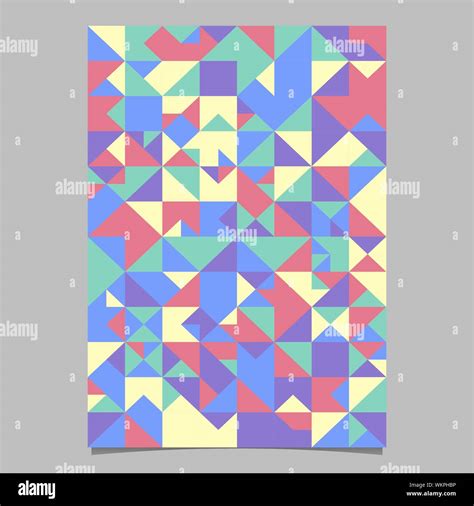 Geometrical Triangle Tile Poster Template Colorful Abstract Polygonal Vector Stationery