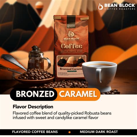 Bronzed Caramel Premium Flavored Coffee Beans Bean Block Shopee Philippines