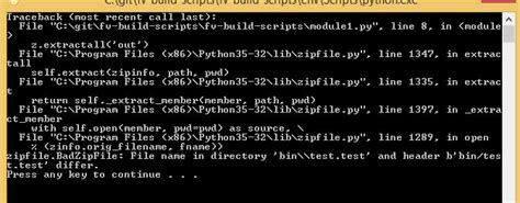 Exception On Extracting A Zipfile After Appending To It In Python