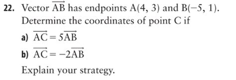 Solved Vector Vec AB Has Endpoints A And Chegg Com