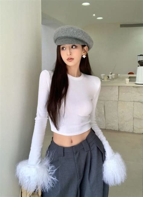 Brown Irregular Cut Drawstring Top Ryujin ITZY Fashion Chingu