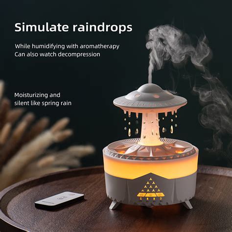 Skylark 350ml Led Lamp Ultrasonic Remote Control Rain Cloud Aroma Diffuser China Humidifier