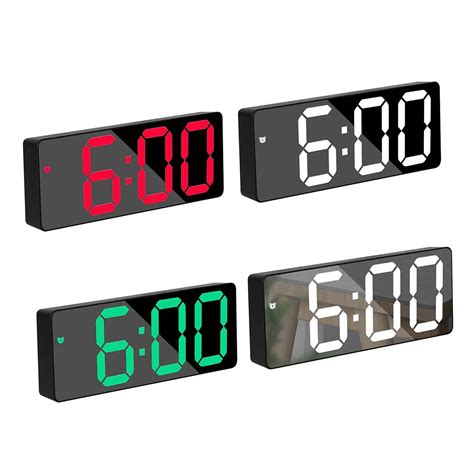 스마트 Led 시계 침대 옆 디지털 알람 시계 탁상 전자 책상 다기능 시계 거울 디지털 알람 시계 Aliexpress