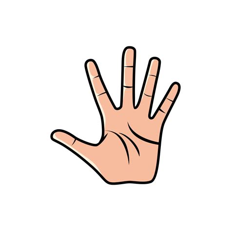 High Five Hand Sign Isolated On A White Background Icon Vector