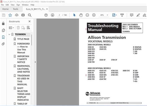 Allison Transmission 3000 Parts Diagram Overview