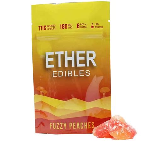 Ether Edibles Fuzzy Peaches 180mg Chronic Paradise