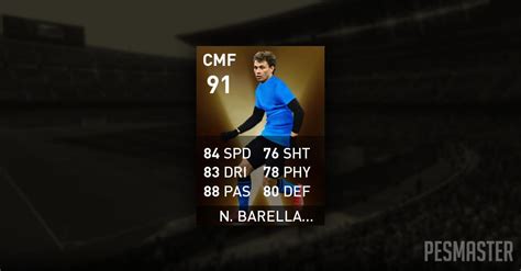 Statistiche Di Nicolò Barella No Pes 2021