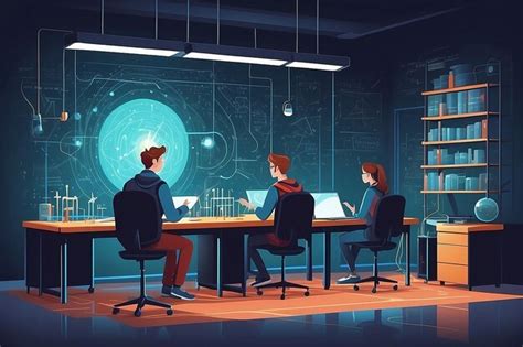 Premium Photo Illustrate A Physics Lab With Babes Experimenting On The Principles Of