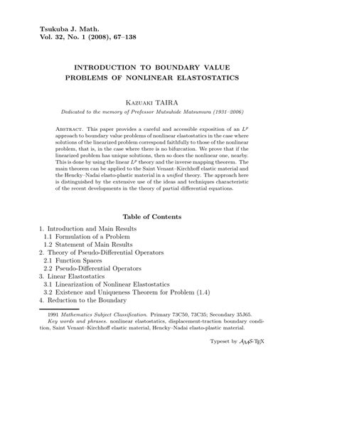 Pdf Introduction To Boundary Value Problems Of Nonlinear Elastostatics