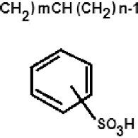 Molecular Structure Of An Alkyl Aryl Sulfonate Courtesy Of