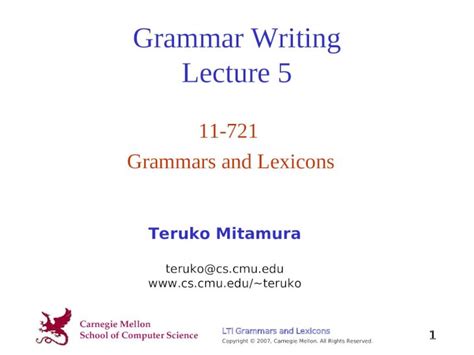 Ppt Grammar Writing Lecture 5 Dokumentips