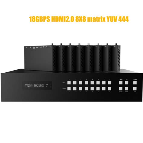 8x8 Hdmi 20 18gbps Matrix Switcher Supports Ir Matrix And Audio Matrix