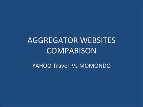 Aggregators Ppt Technology And Computing