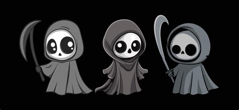 Cute Cartoon Grim Reaper 50242651 Vector Art At Vecteezy