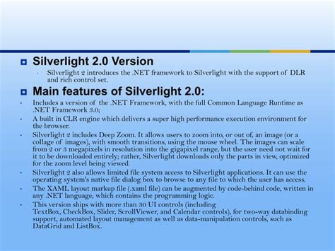 Introduction To Silverlight Ppt