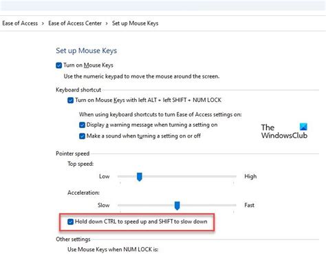 Control Mouse Speed Using Ctrl And Shift Keys In Windows 11