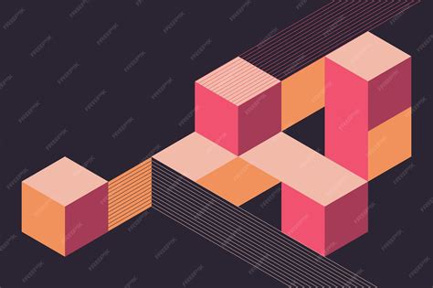 Premium Vector Abstract Isometric Geometric Shapes Background