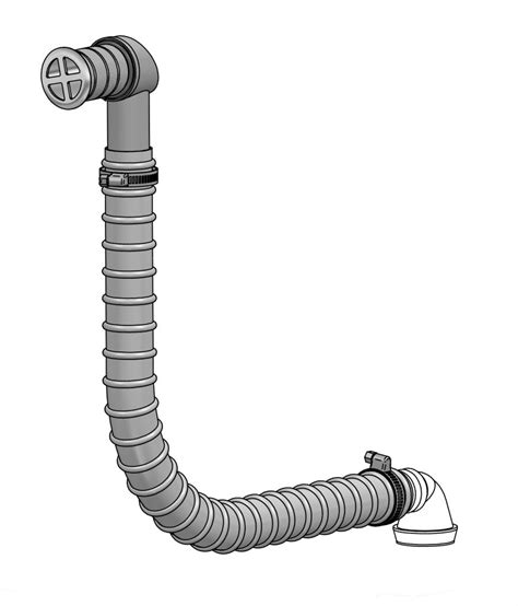 Round Overflow Flex Pipe Wastemaid
