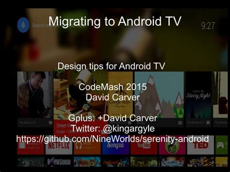 Migrating To Android Tv Odp