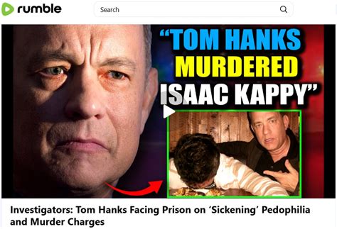 Investigators Tom Hanks Facing Prison On ‘sickening Pedophilia And