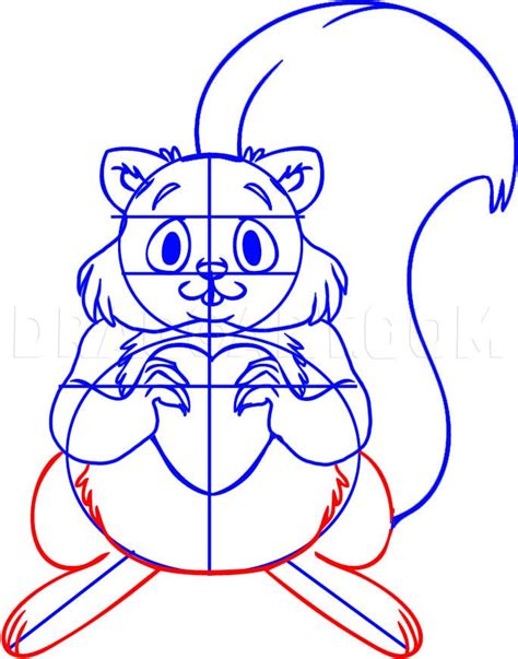 How To Draw A Squirrel Step By Step Drawing Guide By Dawn Dragoart Com Cartoon Drawings