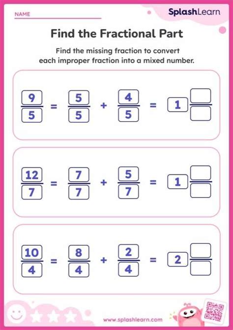 The Missing Fractional Part Worksheet