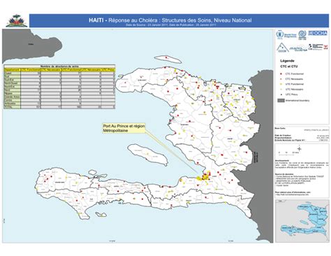 Haïti Réponse Au Choléra Cartes Des Structures De Soins Ctcs Ctu
