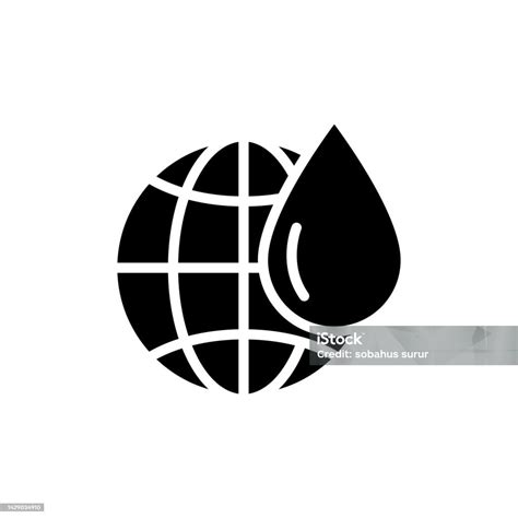 물방울이있는 지구 아이콘 습지 아이콘입니다 편집 가능한 간단한 디자인 디자인 템플릿 벡터 0명에 대한 스톡 벡터 아트 및 기타 이미지 Istock