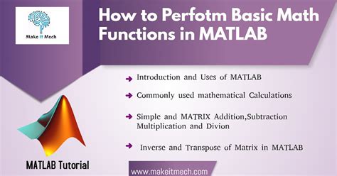 Labwire How To Perform Basic Math Functions In Matlab Commonly Used Functions Quick Guide
