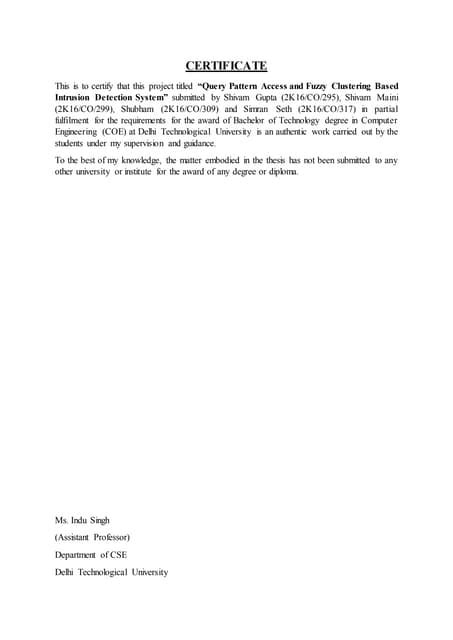 Query Pattern Access And Fuzzy Clustering Based Intrusion Detection System Pdf