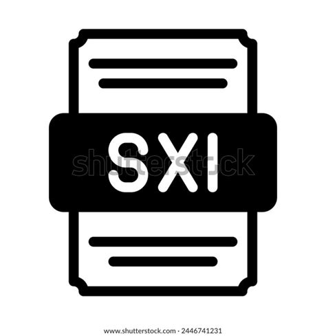 Sxi Spreadsheet File Icon Black Fill Stock Vector Royalty Free