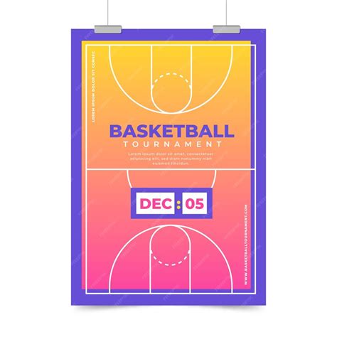Baksetball 스포츠 포스터 무료 벡터