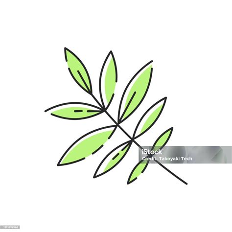 식물 또는 새싹 아이콘입니다 픽셀 완벽한 벡터 윤곽선 스프링 잎 실루엣 웹 디자인 모바일 응용 프로그램 로고 개념을위한 간단한