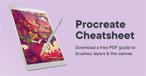 free procreate cheatsheet a pdf guide to brushes layers and the canvas