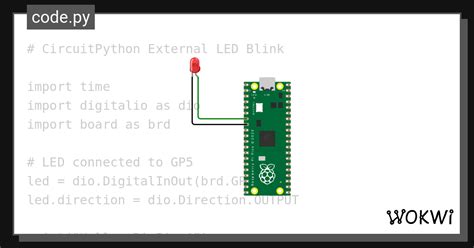 Circuitpythonexternalledblink Wokwi Esp32 Stm32 Arduino Simulator