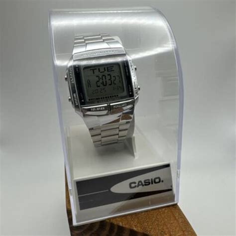 Casio Db 360 1a Mens Digital Watch New Databank Silver Stainless Steel Band Watchcharts