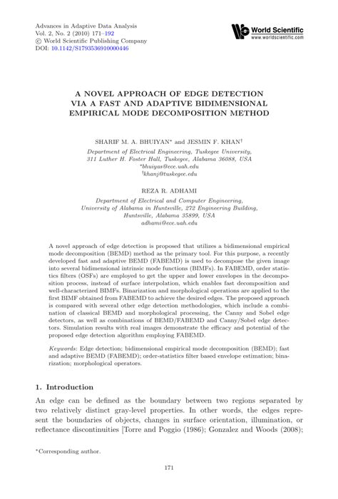 Pdf A Novel Approach Of Edge Detection Via A Fast And Adaptive