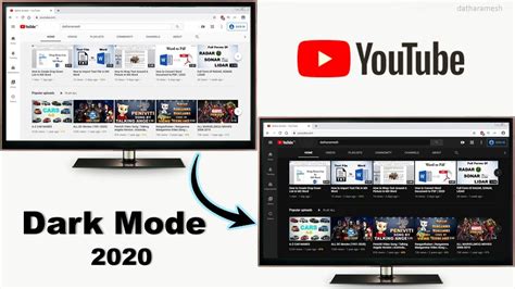 How To Turn On Youtube Dark Mode On Pc Laptop Youtube