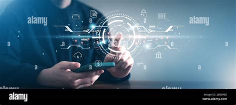 Login To Secure Dashboard By Fingerprint Scan To Access Protected Network Data With Smart Phone