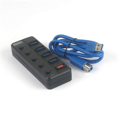Port USB Hub With Individual Power Switches Vicedeal