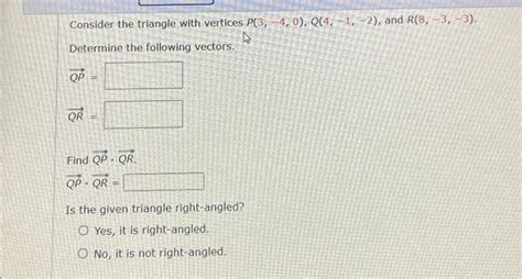 Solved Consider The Triangle With Vertices P Q Chegg