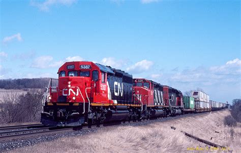 Railpictures Ca John Reay Photo Westbound Cn Laser Train Seen At